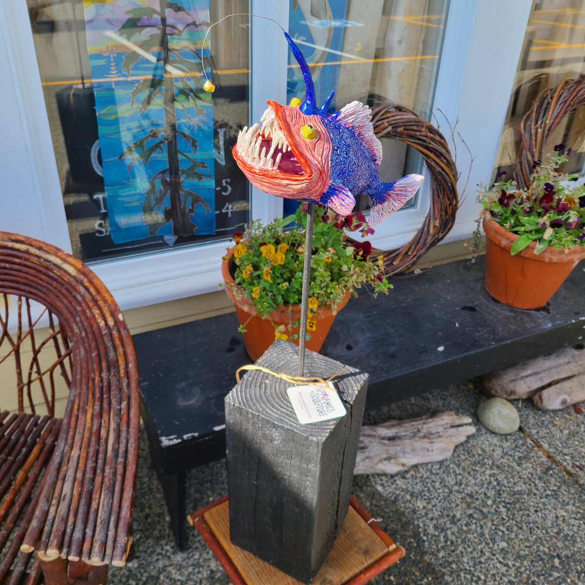 "Little Miss Light Seeker" (Angler Fish) Sculpture – Salish Sea Market ...