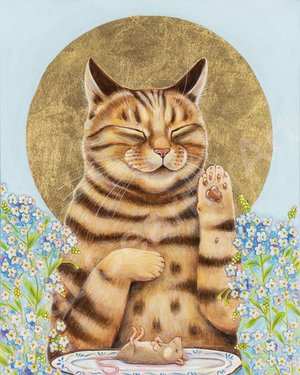 Print - Tabby Cat and Mouse – Salish Sea Market (Bowser)